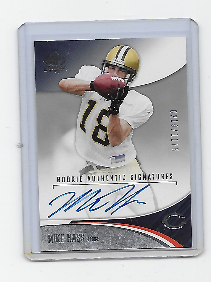 MIKE HASS 2006 SP AUTHENTIC #215 ROOKIE AUTHENTIC SIGNATURES AUTO RC ...