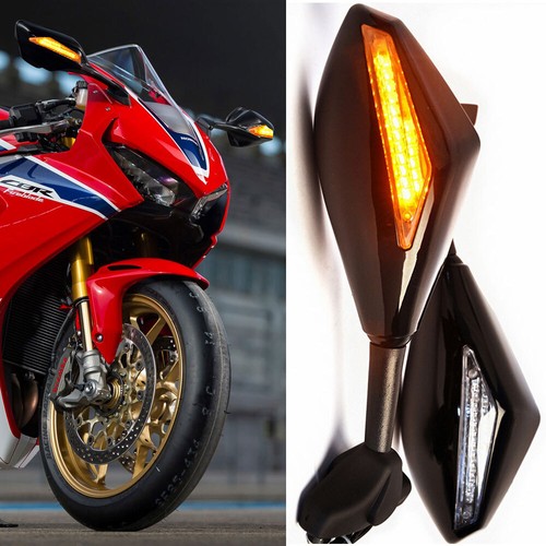 For Honda CBR600RR 1000RR 500R 300R 250R LED Turn Signal Rear View Side ...