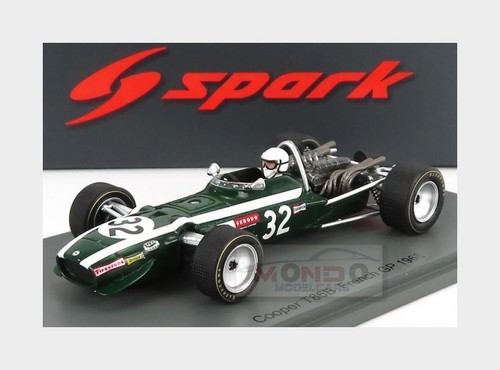 1:43 SPARK Cooper F1 T86B #32 France Gp 1968 J.Servoz Gavin Green White ...