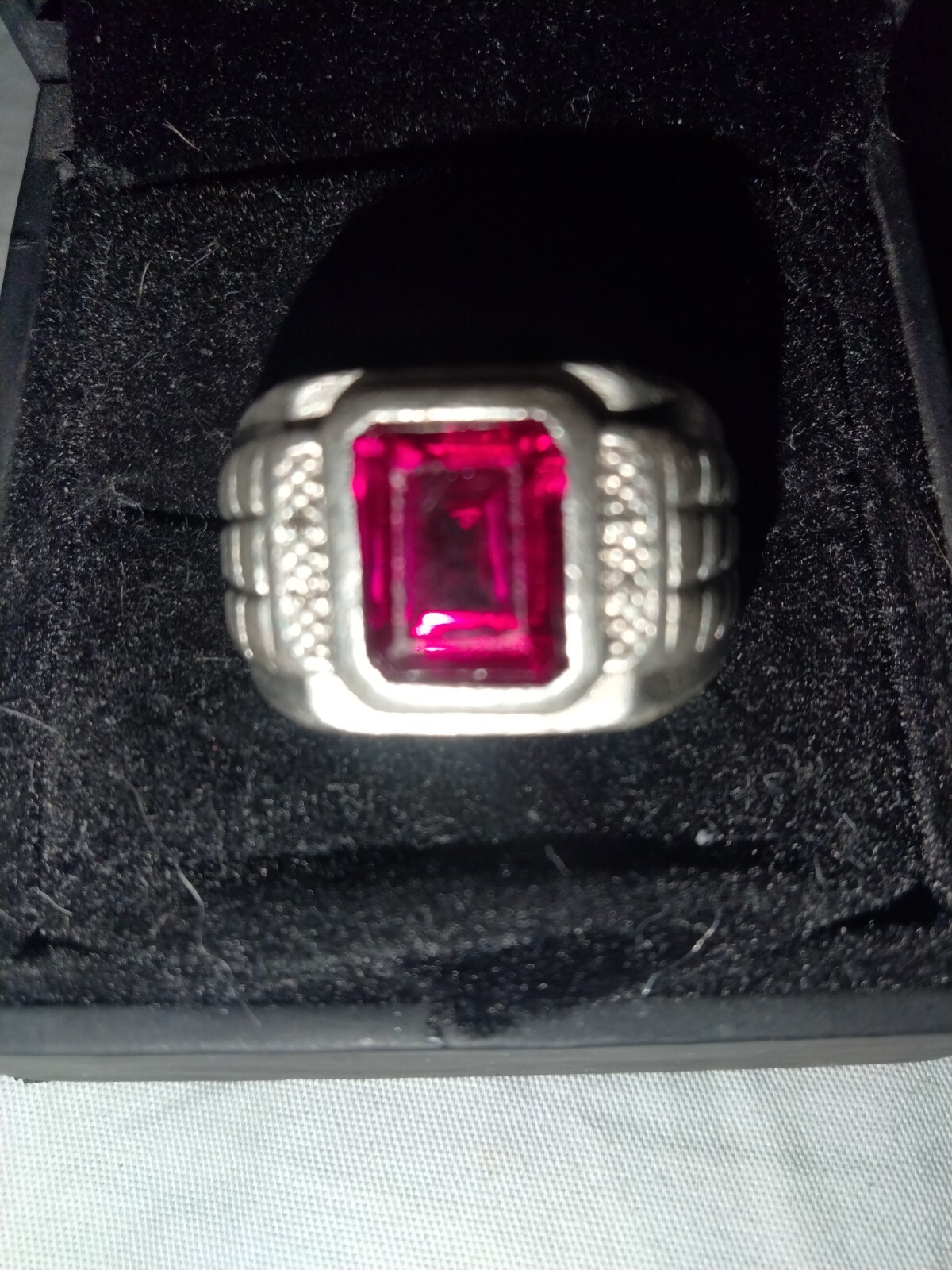 Men's Ruby Diamond Ring - Gem