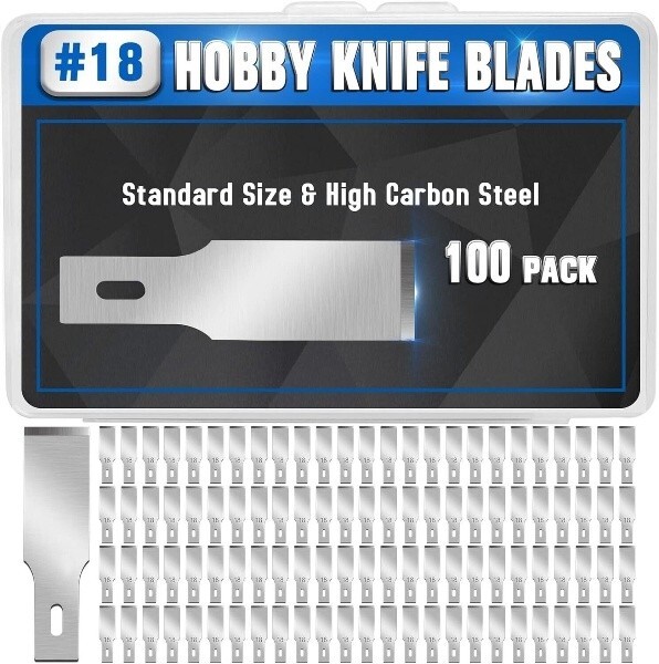 100 #18 No.18 Large Chisel Blade for x-acto Hobby Knife Replacement ...
