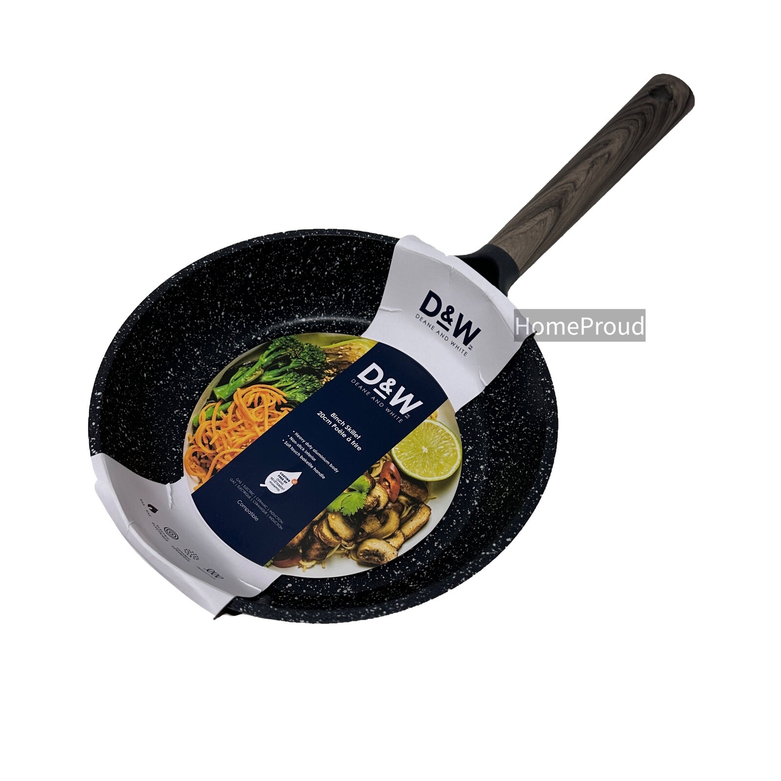 D&W Frying Pan Nonstick Skillet 8 inch Deane&White Premium Cookware ...