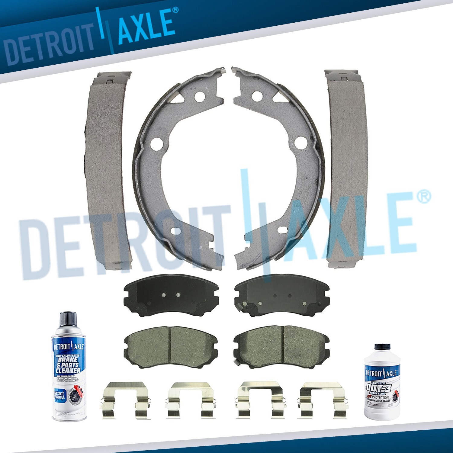 6pc Front Brake Pads + Rear Shoes for Elantra Sonata Tucson Kia Optima ...