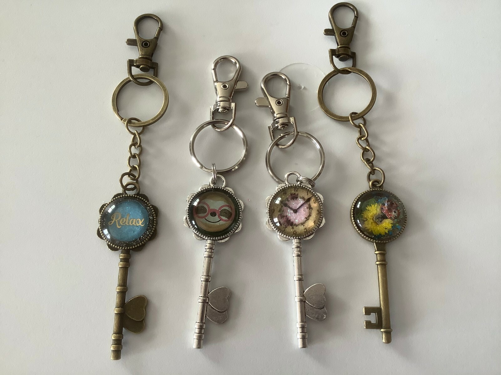 Homemade resin keychains keys keyring purse backpack gift | eBay