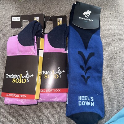 Lot- Equestrian Tall Boot/Riding Socks- Tredstep, C4, NWT | eBay