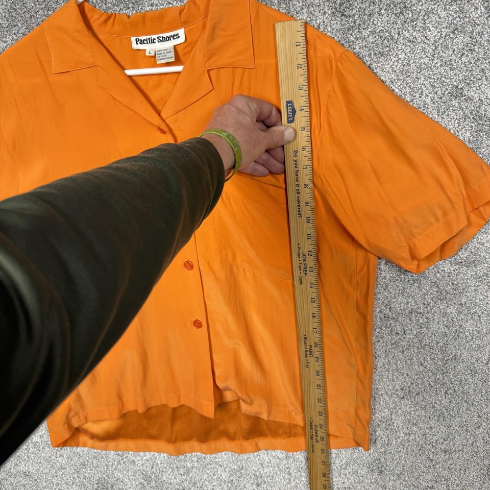 Vintage 90s Pacific Shores Silk Camp Shirt Large Resort Dopamine ...