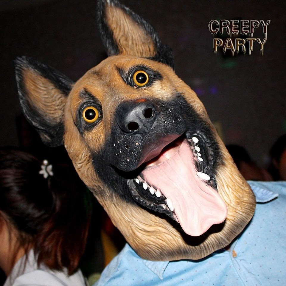 Dog Head Mask Halloween Party Dog Costume Masks Mask Underdog Costume ...
