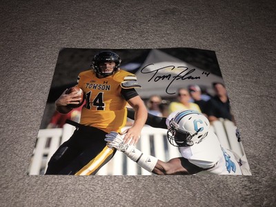 TOM FLACCO SIGNED AUTOGRAPHED TOWSON TIGERS FOOTBALL 8X10 PHOTO COA | eBay