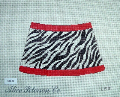 Zebra Night Light Lamp Shade Hand Painted Needlepoint Canvas WKK | eBay