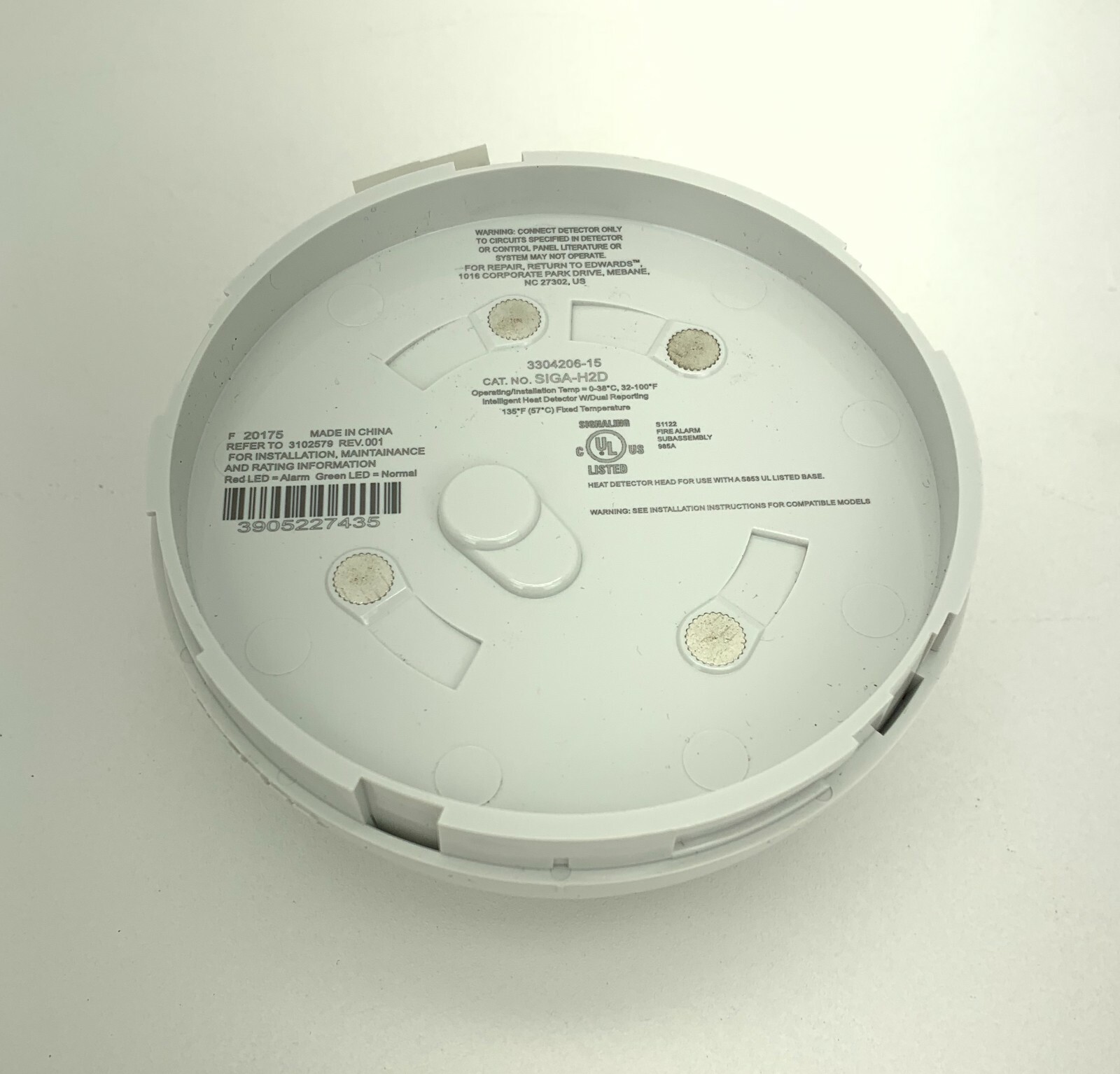 EDWARDS SIGA-H2D Intelligent Fixed Temperature Heat Detector with dual ...