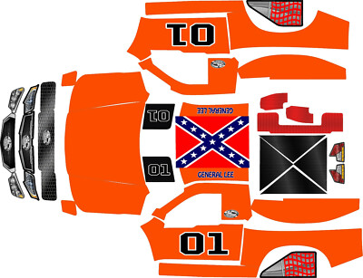 HPI BAJA 5SC Orange Themed wrap decals stickers BIG FLEX ROVAN TEAM ...