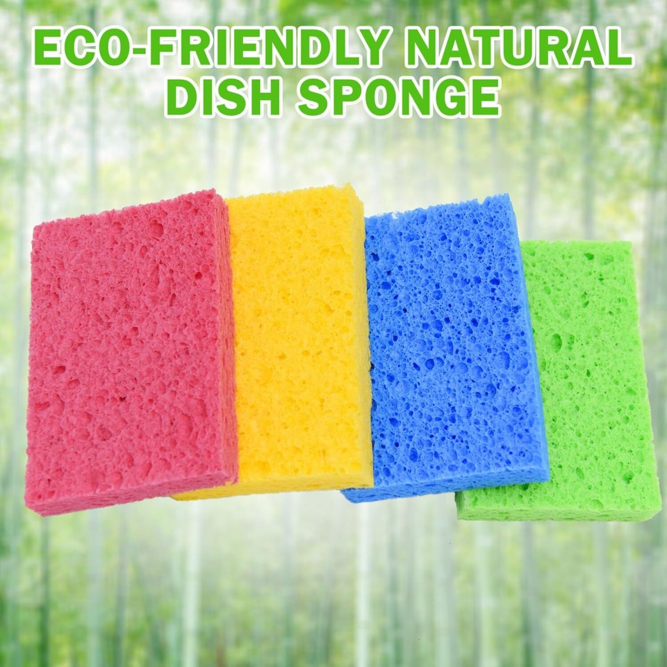 24 Pack Kitchen Sponges Compressed Sponges for Cleaning Reusable Dish ...