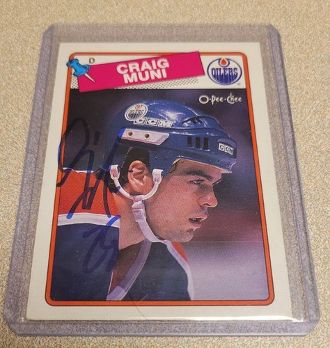 CRAIG MUNI SIGNED 1988-89 O-PEE-CHEE OPC HOCKEY CARD #236 TTM AUTOGRAPH ...