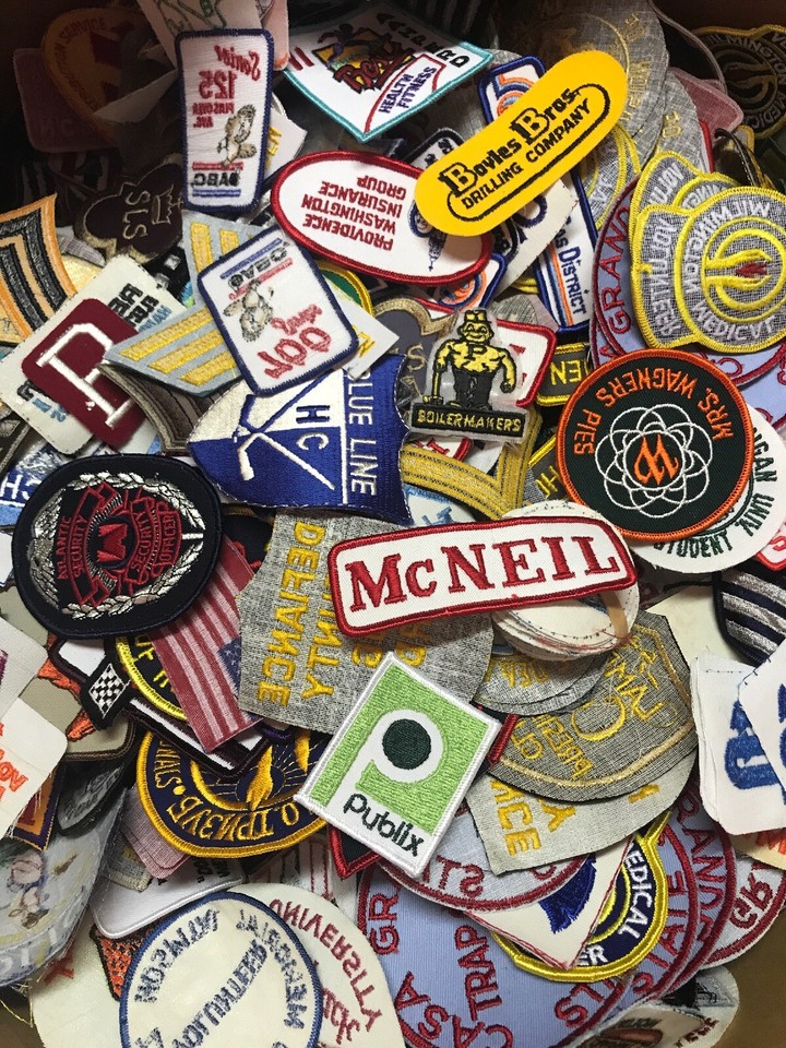 Vintage Patch Lot 100 patches nasa,automotive,Promo,Sports,Military ...