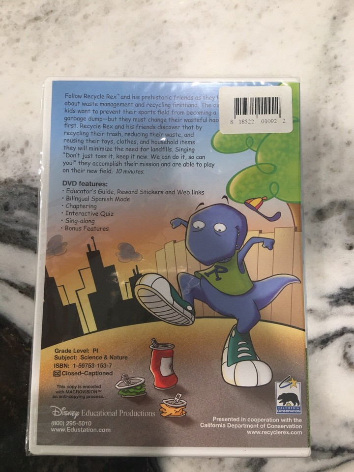 RECYCLE REX Disney Educational Productions Science & Nature DVD New ...