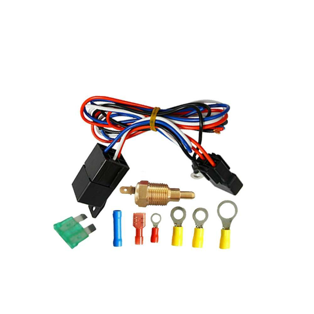 185 Fan Relay Harness Wiring Kit &Thermoswitch Control for Radiator ...