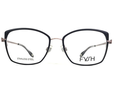 FYSH Eyeglasses Frames 3636 M101 Indigo Blue Pink Cat Eye Full Rim 52 ...