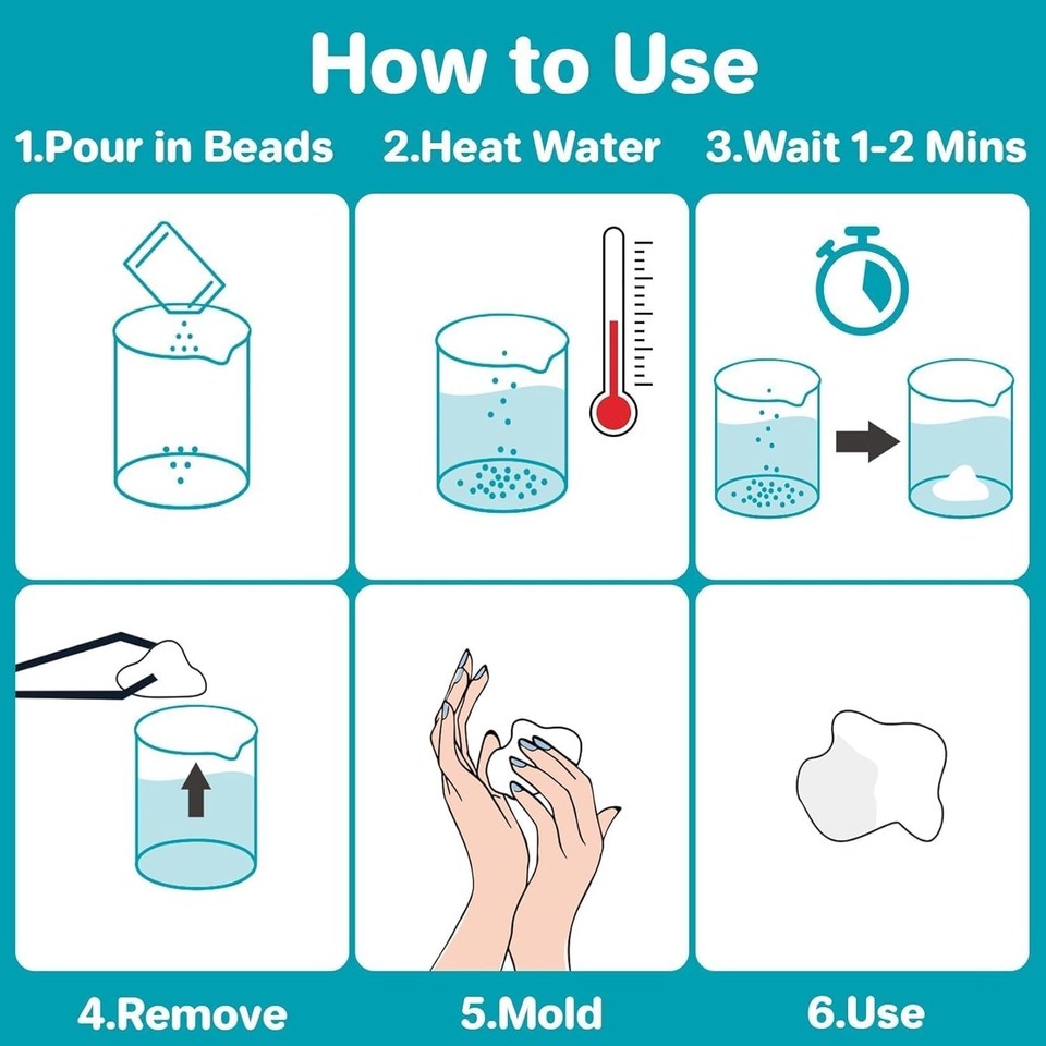 10.9Oz Moldable Plastic Pellets - Thermoplastic Beads Polymorph Plastic ...