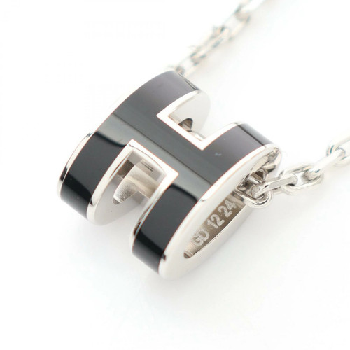 HERMES MINI POP H Mini Pop Ash Necklace Jewelry Stainless Steel Ladies ...