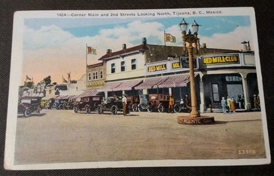 TIJUANA, Mexico "Corner Main 2nd Streets" Bars / 1920s Cars /Kashow PC ...