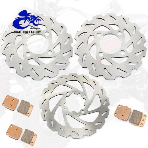 Front & Rear Brake Disc Rotors & Pads for Yamaha Banshee 350 YFZ 350 ...