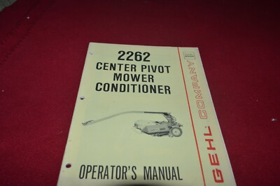 Gehl 2262 Mower Conditioner Haybine Operator's Parts Manual MFPA | eBay