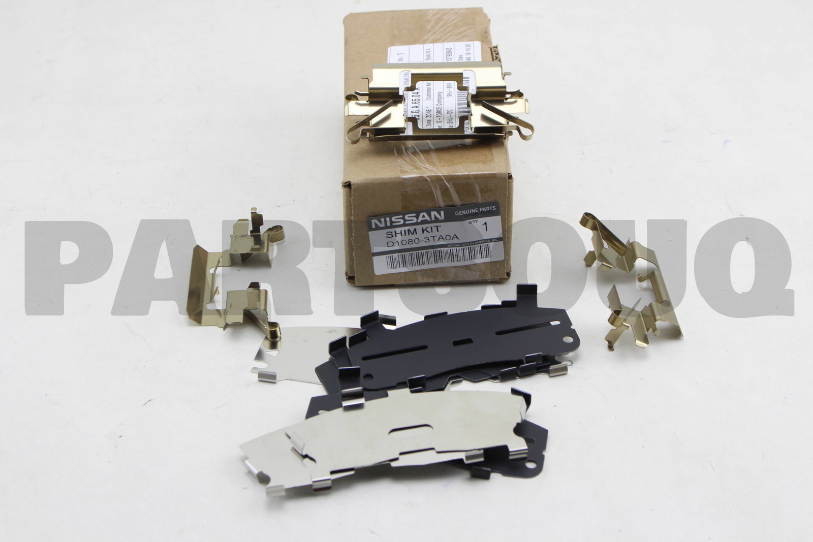 D10803TA0A Genuine Nissan HARDWARE KIT-FRONT DISC BRAKE PAD D1080-3TA0A ...