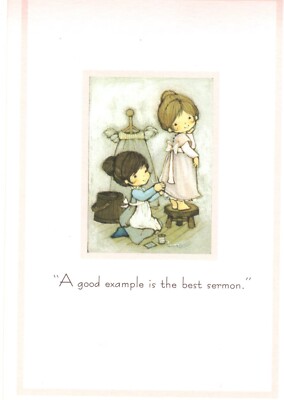 A Good Example is the Best Sermon. Poem Reprod. Postcard | eBay