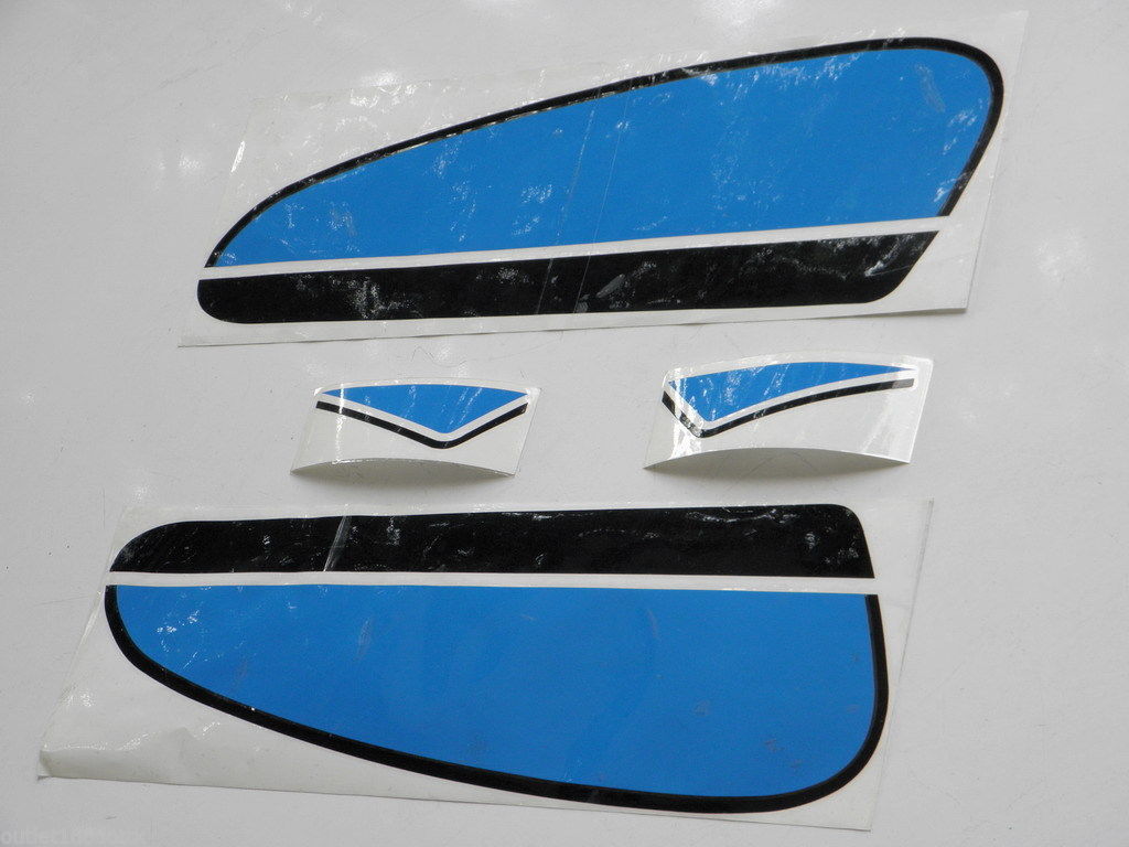 SET Honda CB100 CB SB 100 K2 Side Frame Cover & Gas Fuel Tank Sticker ...