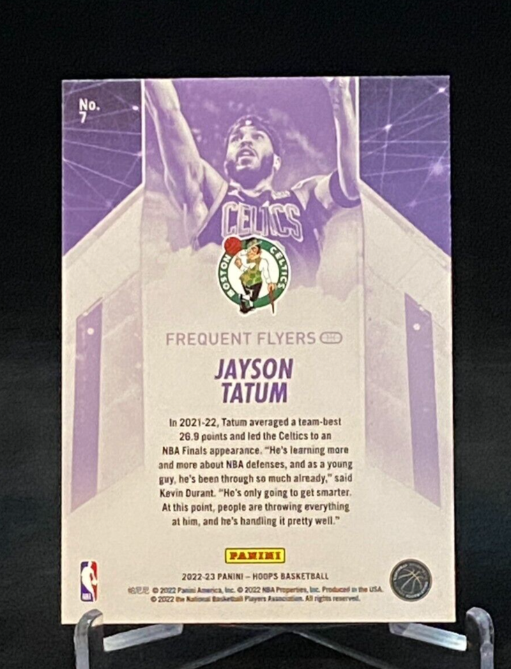 2022-23 Panini NBA Hoops Winter Frequent Flyers #7 Jayson Tatum Boston ...