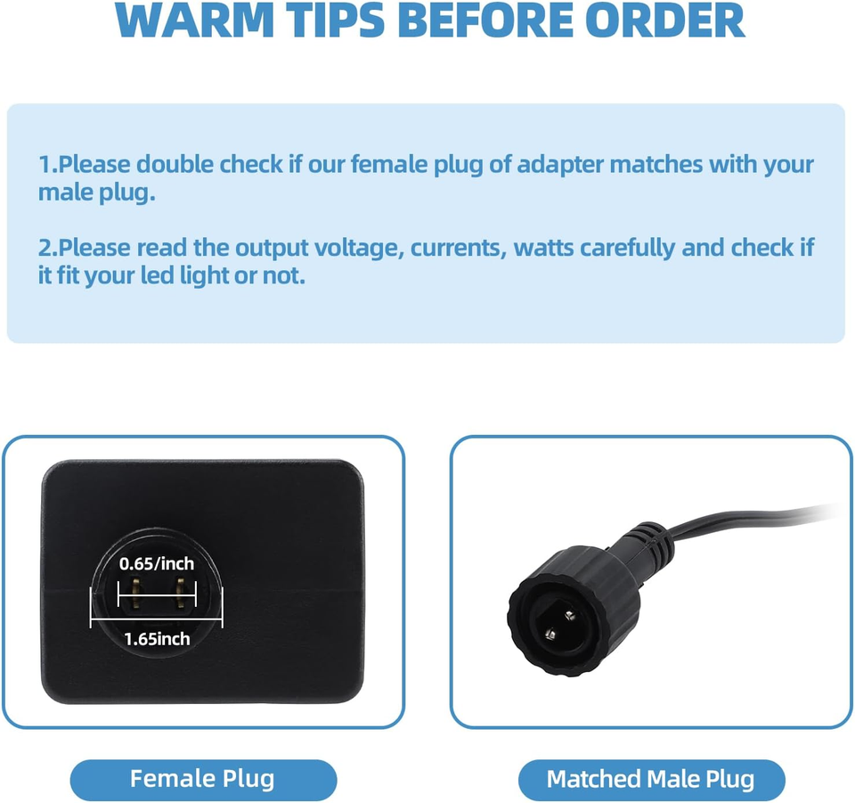 2 Pack Replacement Yard Inflatable Adapter1A Transformer US Plug for ...