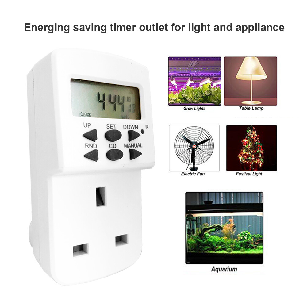 Extrastar Digital/Mechanical Timer UK Mains Wall Plug In Socket Switch ...