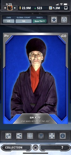 Topps Star Wars Digital Card Trader Tier 9 - Blue Cloth Sim Aloo S3 ...