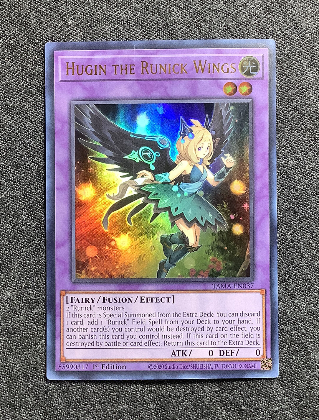 Yu-Gi-Oh! Hugin the Runick Wings Tactical Masters TAMA-EN037 1st ...