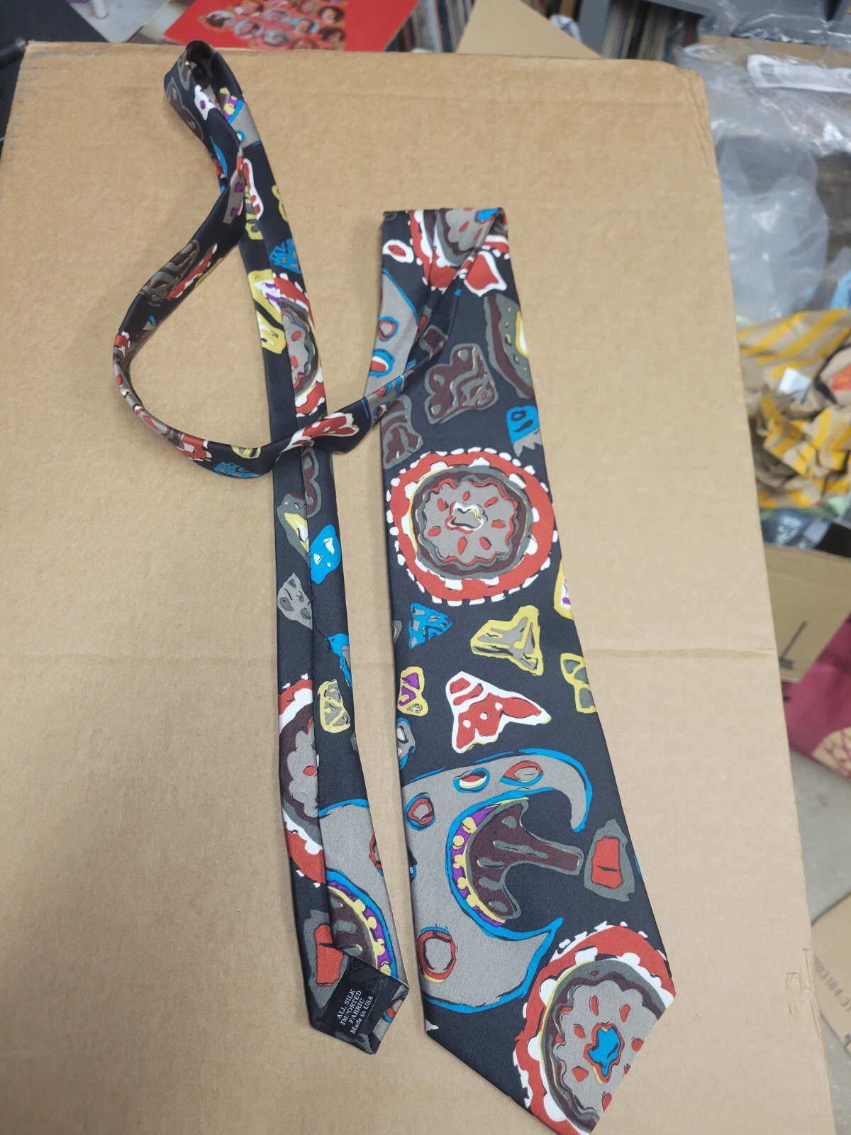 SCENARIO 100% SILK TIE NECKTIE ABSTRACT SHAPES | eBay