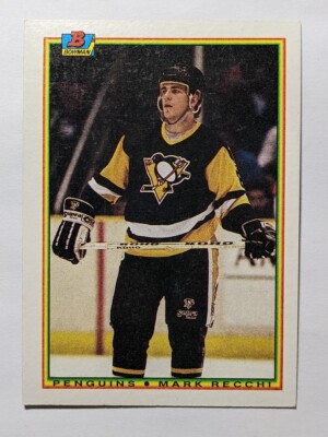 1990-91 Bowman Mark Recchi Rookie Card #206 Pittsburg Penguins RC | eBay