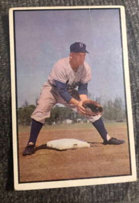 1953 Bowman Color - #135 Bobby Morgan VINTAGE BASEBALL CARD Brooklyn ...