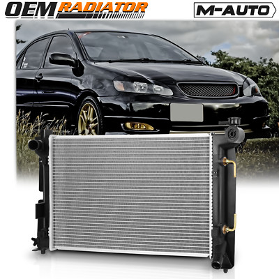 2428 Aluminum Radiator OE Replacement fit 2003-2008 Corolla/Matrix/Vibe ...