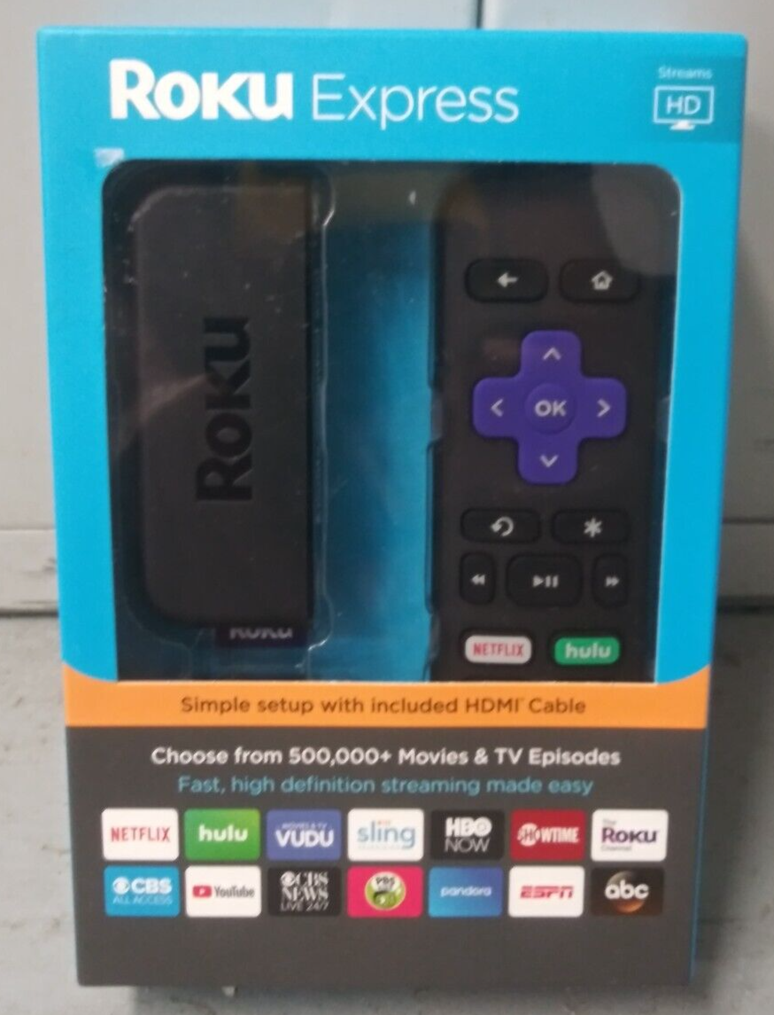 Roku Express (6th Generation) HD Media Streamer 3900RW VUDU Edition ...