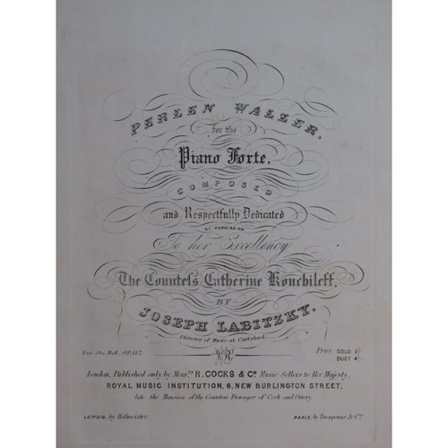 LABITZKY Joseph Perlen Walzer Les Perles Piano ca1840 | eBay