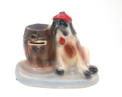 McCoy DRESSER CADDY & Coin Bank DRUNK DOG Pottery Vintage MCM St ...