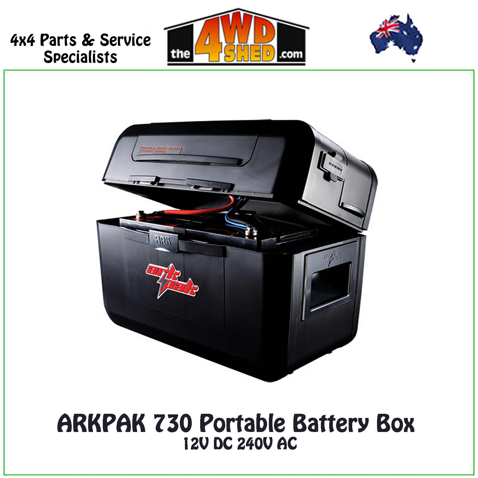 ARKPAK 730 Portable Battery Box 12V DC 240V AC | eBay