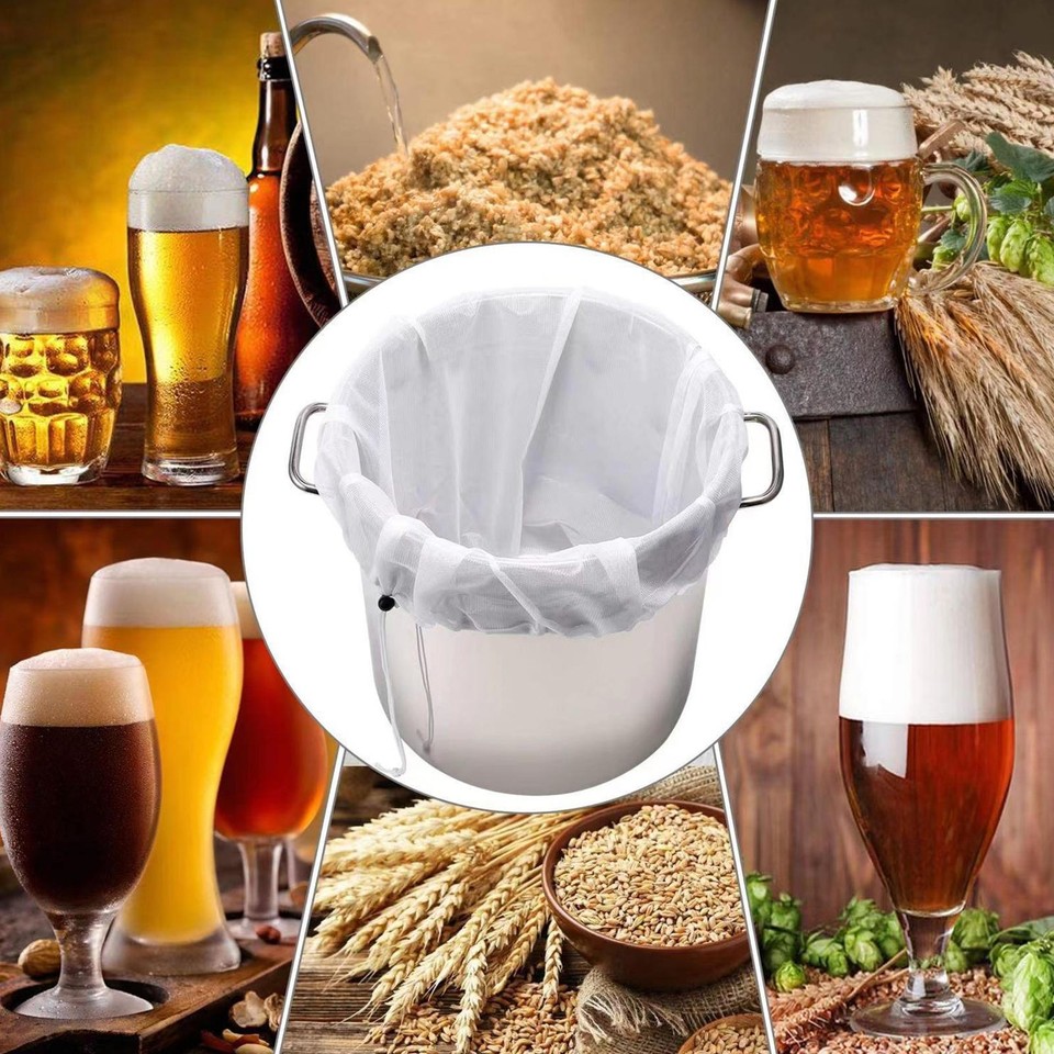 Wine Making Straining Fine Mesh Home Brew Beer Wine Cider Filter Bag ...