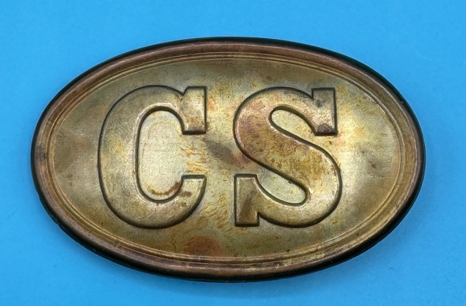 VINTAGE Replica Brass CS Civil War Belt Buckle Confederate States Belt ...