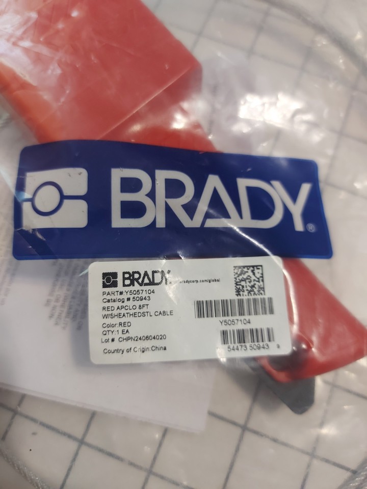 BRADY 50943 Grip-Cinching Cable Lockout Tool 8 ft Y5057104 | eBay