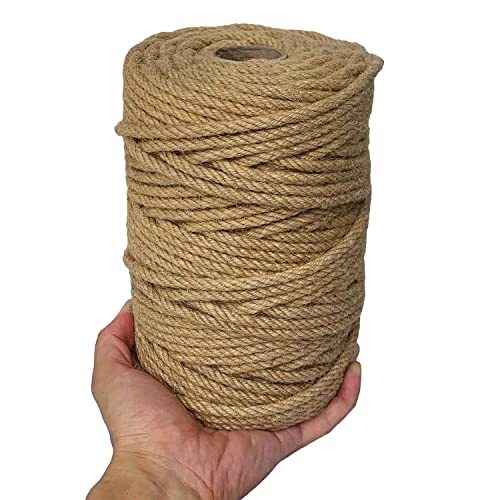 Natural Jute Rope Heavy Duty & Thick Twine Rope for DIY Artwork,Home ...