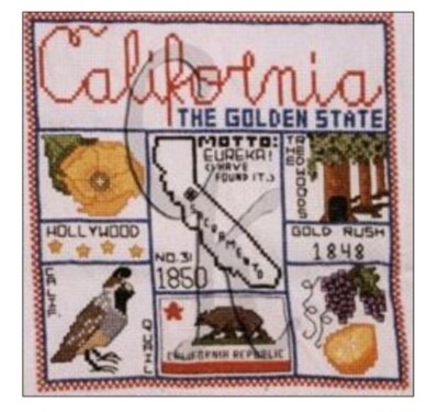 Colossal California Cross Stitch Chart 1983 Betty Shelton, Creative ...