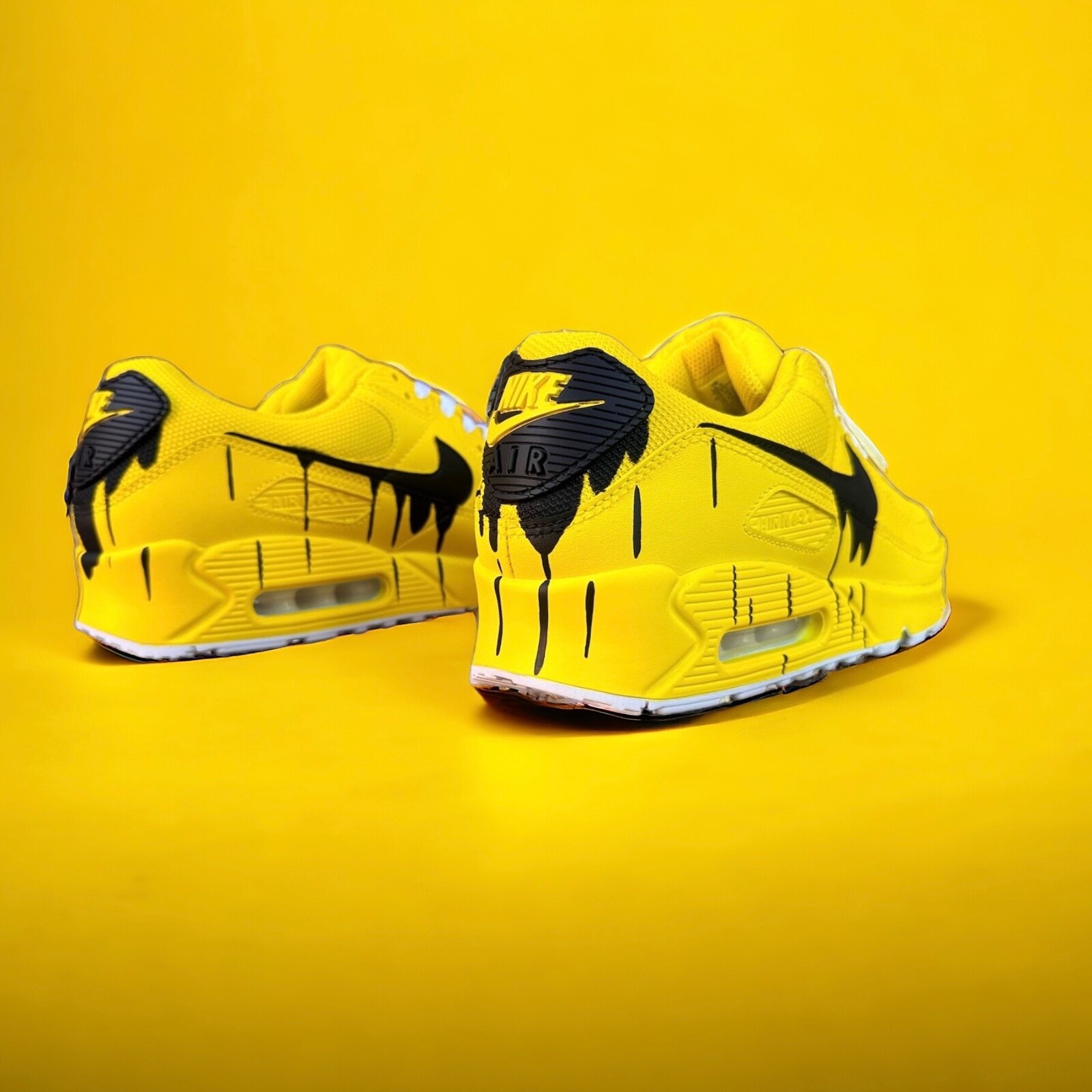 Custom Nike Air Max 90 Sneakers / Handmade Painted / Dripped Shoes ...