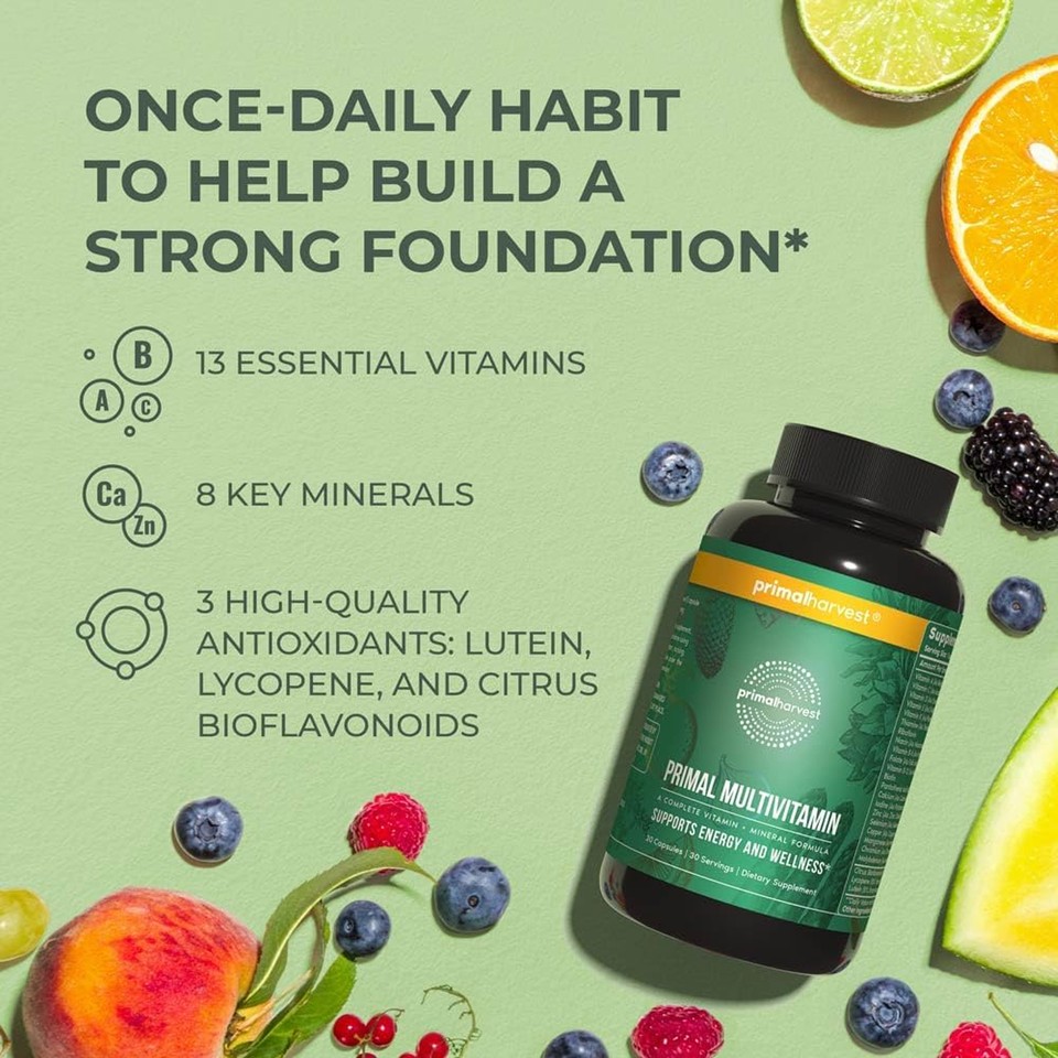 Primal Harvest Primal Multivitamin - for Brain, Heart, Bone, Skin and ...