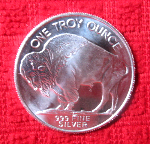 1oz .999 Fine AG Silver Round - Buffalo Indian Stamped ( HM ) ~NEW-MINT ...